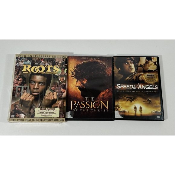 Media | Dvd Lot Of 3 Passion Of The Christ Speed Angels Roots 25th ...